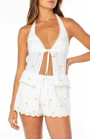 Roxy Full Bloom Halter Top - Cloud Dancer