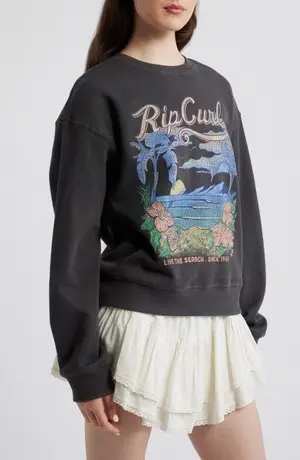 Rip Curl Saloon Relaxed Graphic Sweatshirt