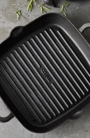 GREENPAN X Bobby Flay 11" Cast Iron Square Grill Pan