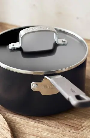 GREENPAN X Bobby Flay Professional Ceramic Nonstick 2.53-quart Saucepan With Lid - Black