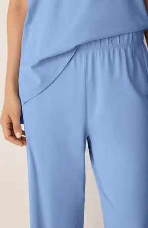 Eileen Fisher Pull-on Organic Cotton Ankle Pants - Skylight