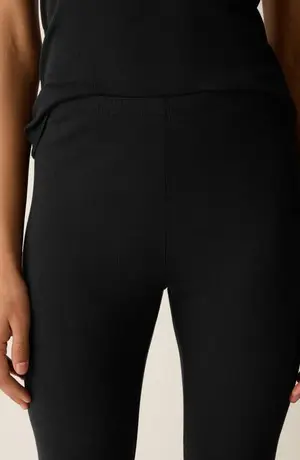 Eileen Fisher High Waist Stretch Organic Cotton Capri Leggings