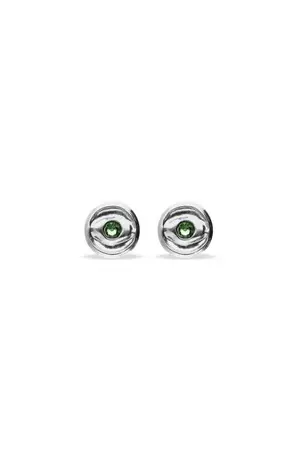 UNODE50 Button Earrings With Crystal