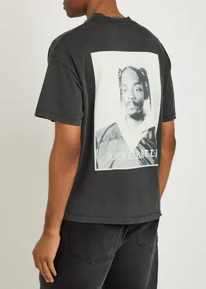 ASKYURSELF Beware Printed Distressed Cotton T-shirt