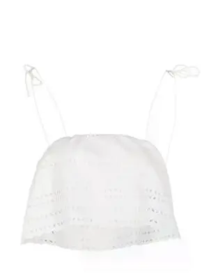 Faithfull The Brand Broderie Scalloped Top - White