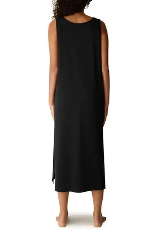 Eileen Fisher Scoop Neck Nightgown - Black