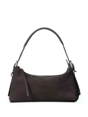 LEMAIRE Belted Suede Shoulder Bag - Brown