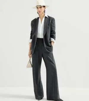Brunello Cucinelli Cashmere Jersey Single-breasted Blazer - Black