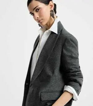 Brunello Cucinelli Cashmere Jersey Single-breasted Blazer