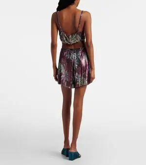 Rabanne Printed Chainmail Shorts