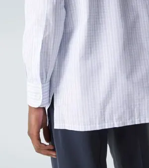 Charvet Checked Cotton Poplin Shirt - Blue