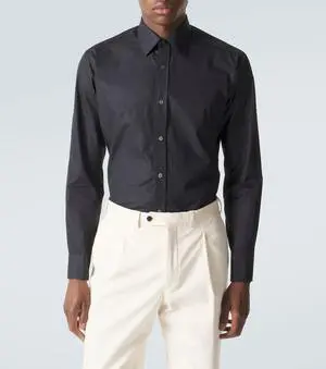 Charvet Cotton Poplin Shirt - Black
