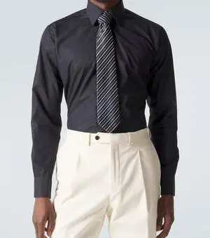 Charvet Cotton Poplin Shirt - Black