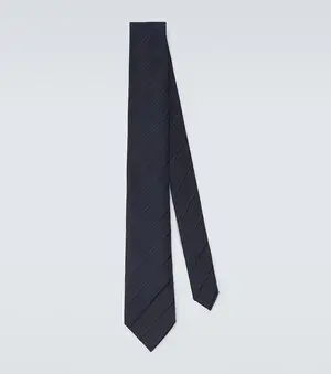 Charvet Striped Silk Jacquard Tie - Blue