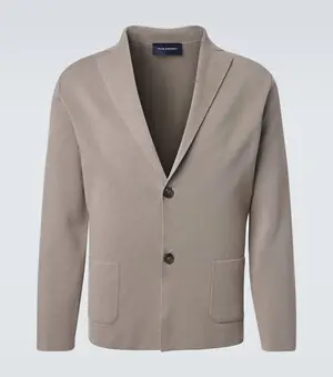 Thom Sweeney Cotton Crêpe Blazer - Grey