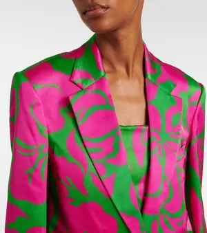 Dries Van Noten Floral Satin Blazer