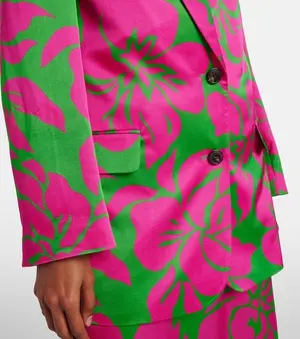 Dries Van Noten Floral Satin Blazer