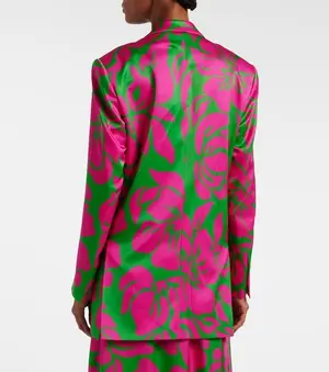 Dries Van Noten Floral Satin Blazer