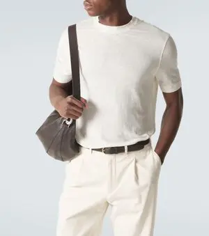 Thom Sweeney Linen-blend T-shirt - White