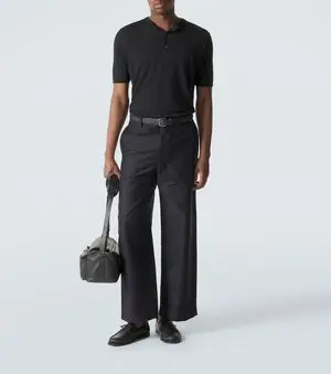 Thom Sweeney Silk And Linen Henley Shirt