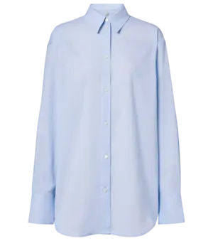 TOTEME Oversized Cotton And Linen Shirt - Blue