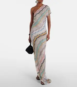 Missoni Wave One-shoulder Maxi Dress - Multicoloured