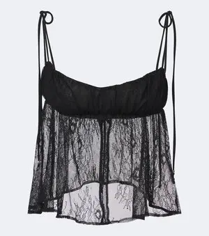 BANANHOT Kendall Lace Top Black