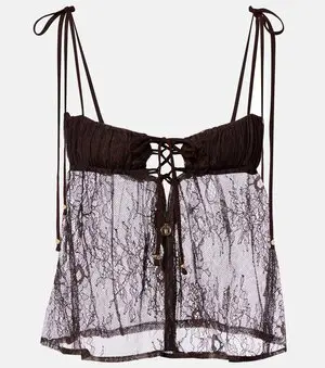 BANANHOT Kendall Lace Top - Brown