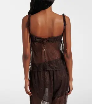 BANANHOT Kendall Lace Top - Brown