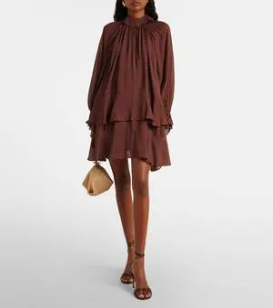 Poupette St Barth Dina Ruffled Minidress
