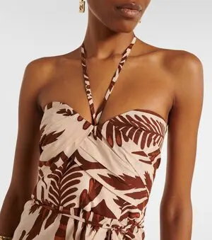 Poupette St Barth Collina Printed Midi Dress