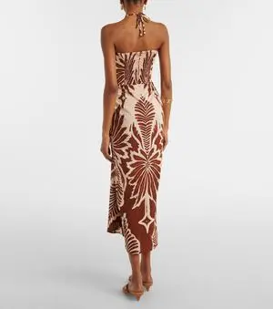 Poupette St Barth Collina Printed Midi Dress