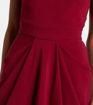 Givenchy Asymmetrical Draped Midi Dress - Red