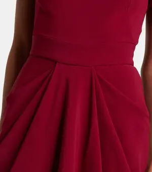 Givenchy Asymmetrical Draped Midi Dress - Red