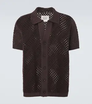 Frescobol Carioca Pinto Crochet Cotton Shirt - Brown