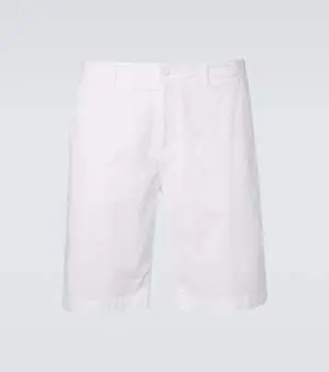 Vilebrequin Cotton-blend Satin Bermuda Shorts - White