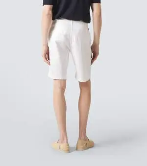 Vilebrequin Cotton-blend Satin Bermuda Shorts - White