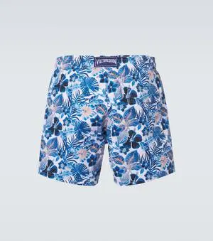 Vilebrequin Moorise Floral Swim Trunks - Blue