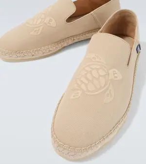 Vilebrequin Embroidered Canvas Espadrilles - Beige