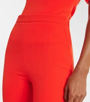Safiyaa Alexa Crêpe Flare Pants - Red