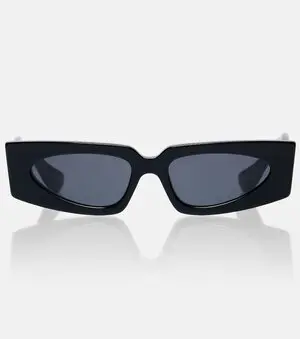 Valentino Garavani Vain Bold Vlogo Rectangle Sunglasses - Black