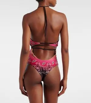 Attico Printed One-piece Swimsuit - Multicoloured