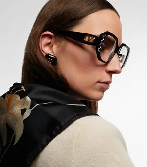 Valentino Garavani Vain Bold Vlogo Octagon Frame Glasses