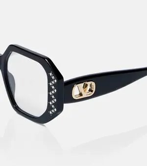Valentino Garavani Vain Bold Vlogo Octagon Frame Glasses