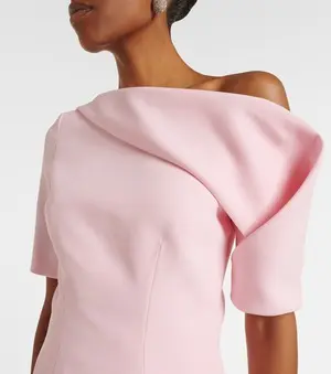 Safiyaa Marley Draped Crêpe Top - Pink
