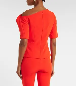 Safiyaa Marley Draped Crêpe Top