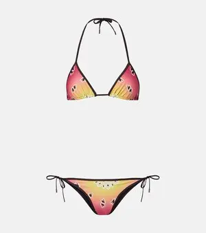 Attico Printed Two-piece Bikini - Multicoloured