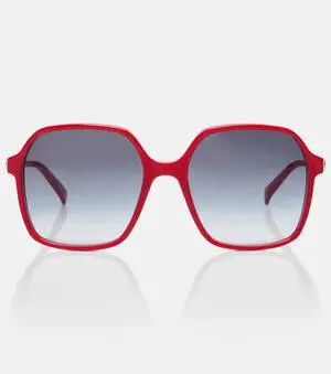 Valentino Garavani Light VLogo Oversized Sunglasses Red