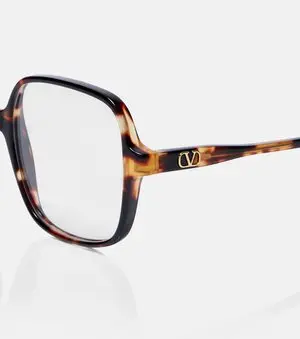 Valentino Garavani V Vlogo Oversized Glasses - Brown