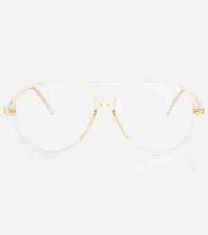 Valentino Garavani V Vlogo Aviator Glasses - Orange
